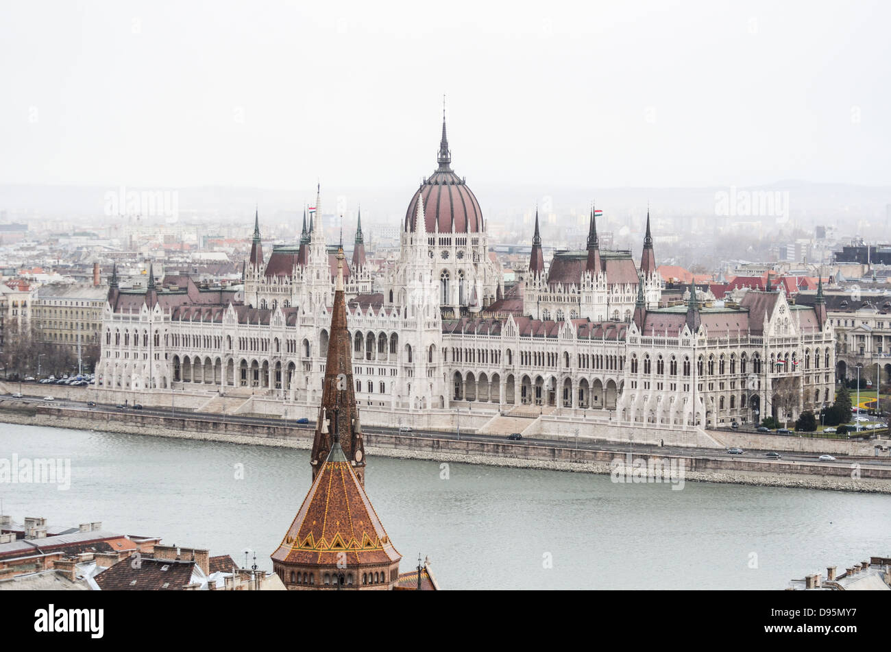 View over danube of pest from buda castle hi-res stock photography and ...