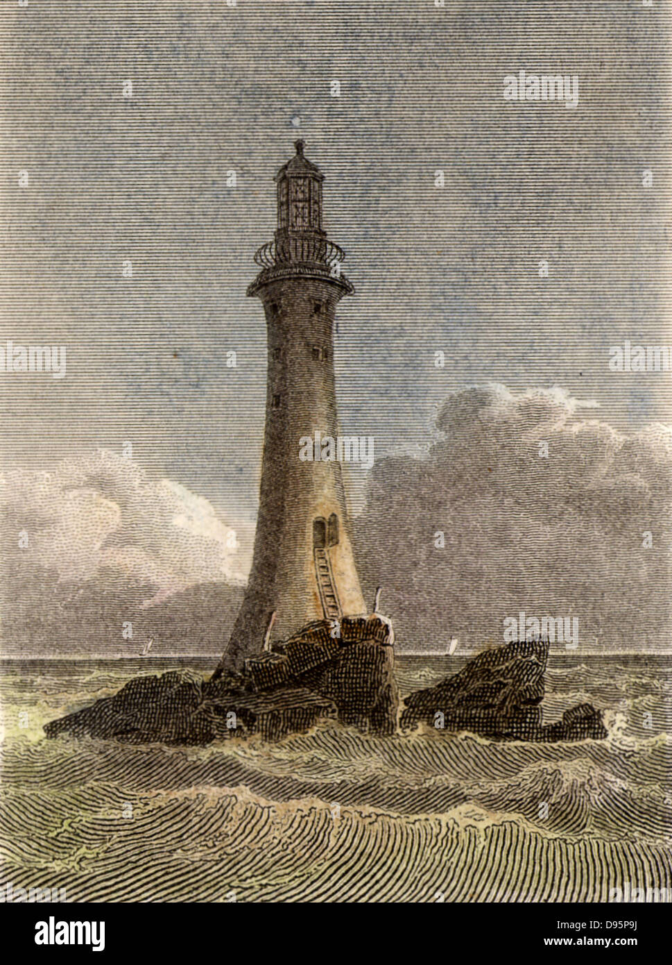The fourth Eddystone lighthouse built on the Stone 13 miles South-east ...