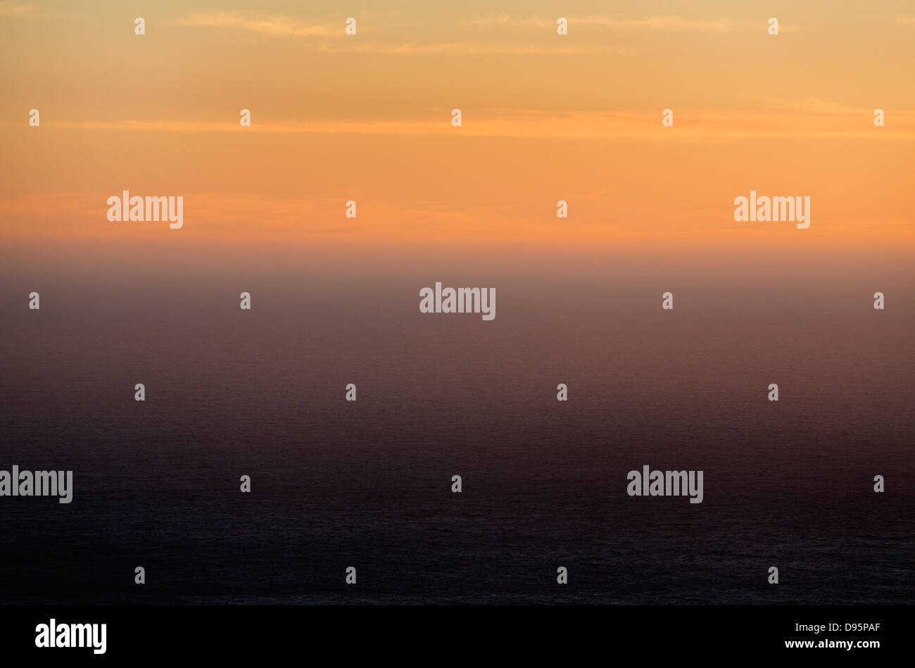 Sun sets over pacific ocean in California, USA Stock Photo - Alamy