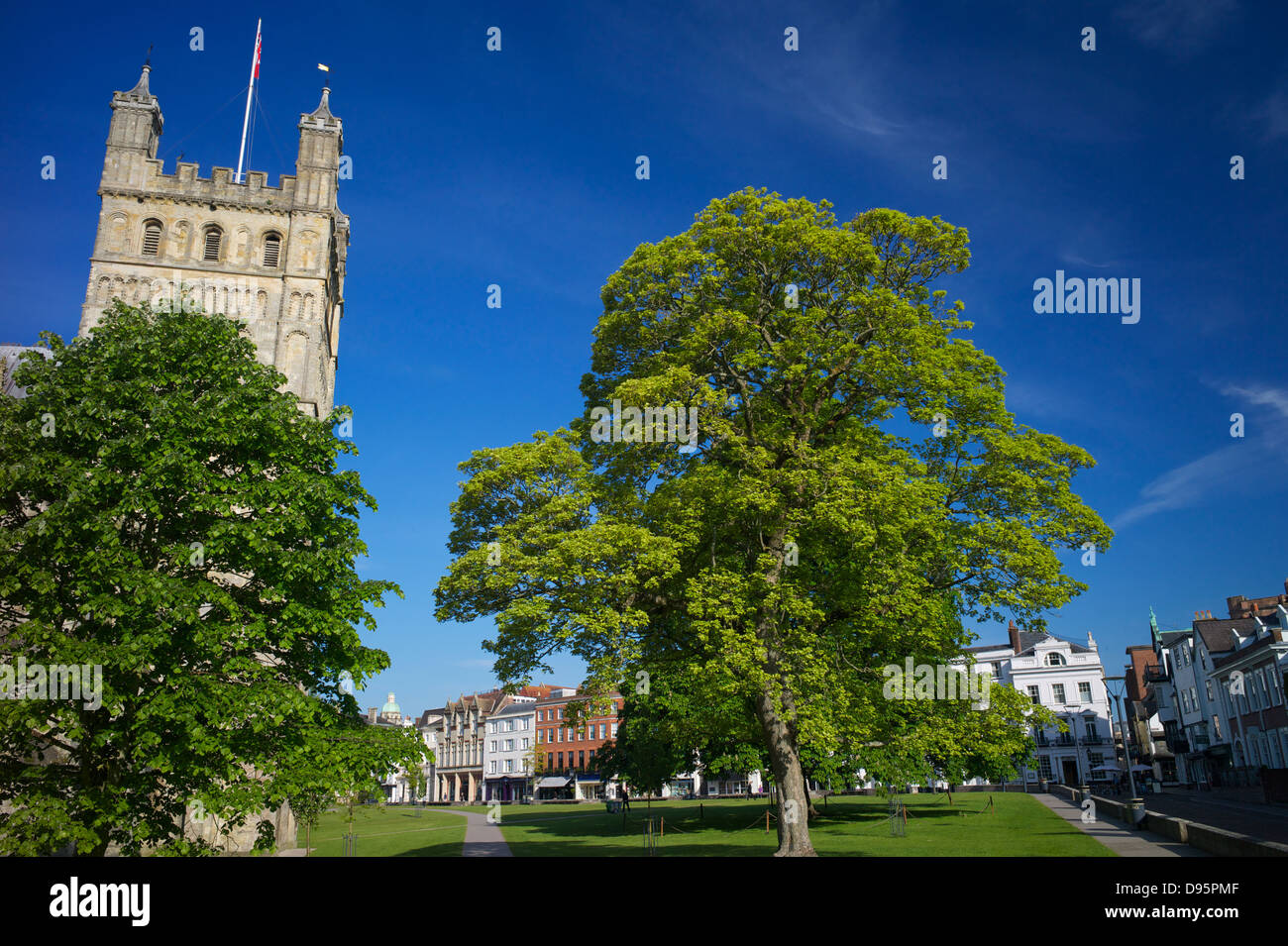 Cathedral Green, Exeter, Devon UK Stock Photo - Alamy