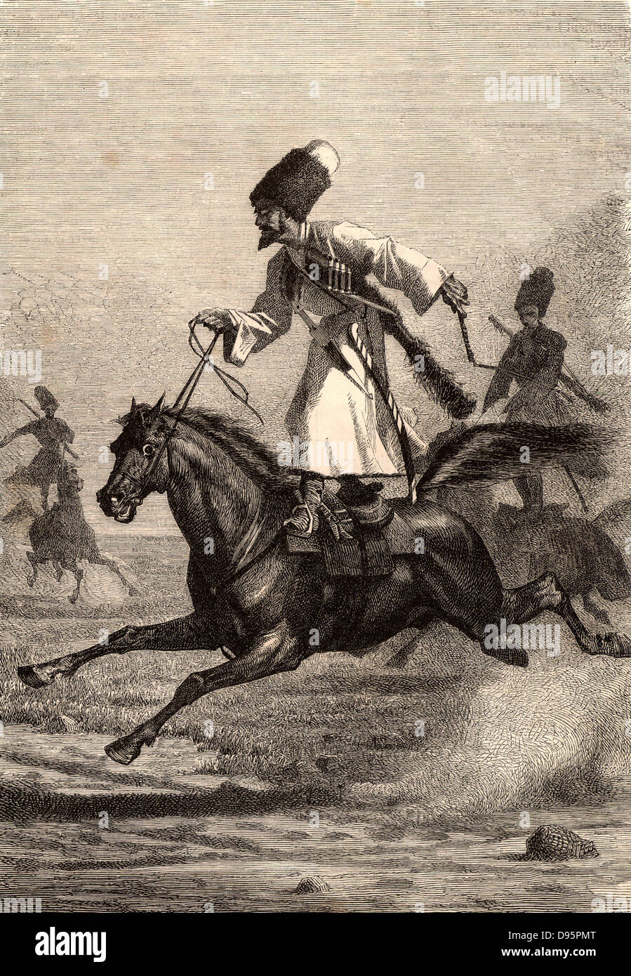 Cossacks displaying their horsemanship. From the steppes of Eastern ...