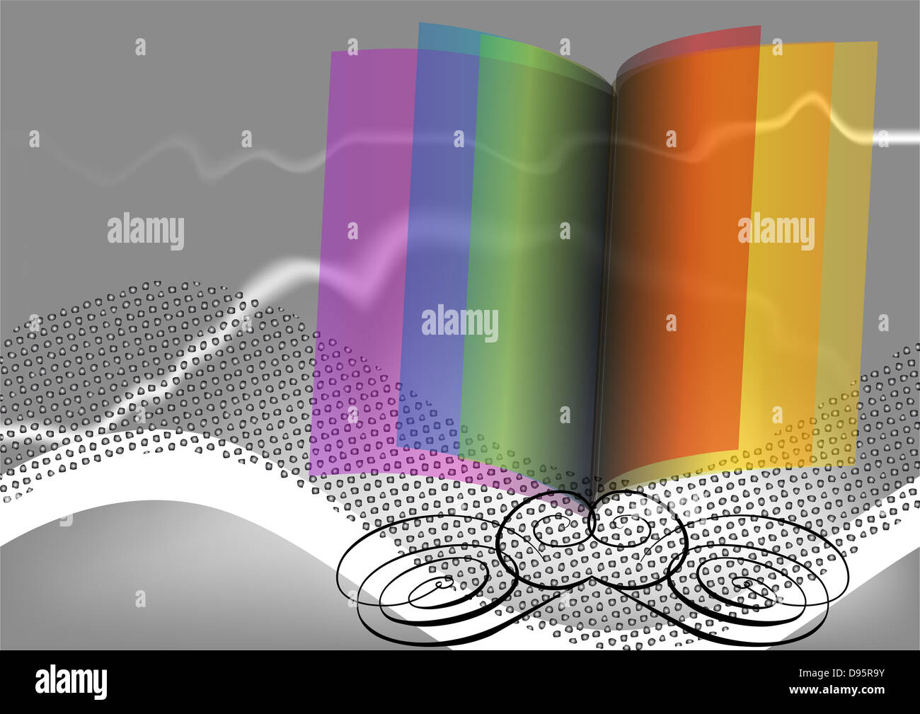 abstract background with open book Stock Photo - Alamy
