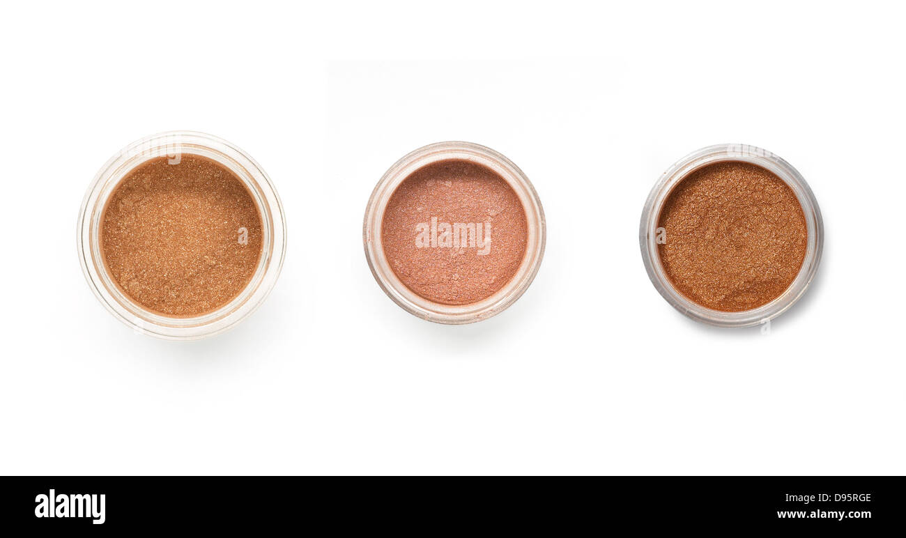 crumbled bronzer powder compact cut out onto a white background Stock ...