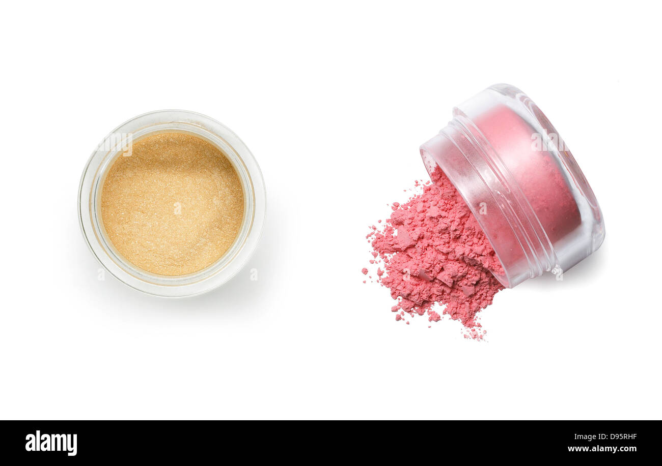 pots of powder cut out onto a white background Stock Photo - Alamy