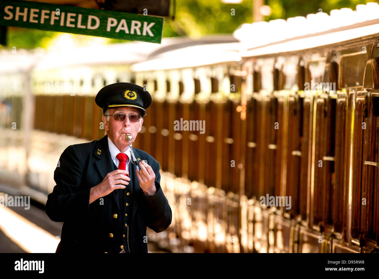 Train guard whistle hi-res stock photography and images - Alamy