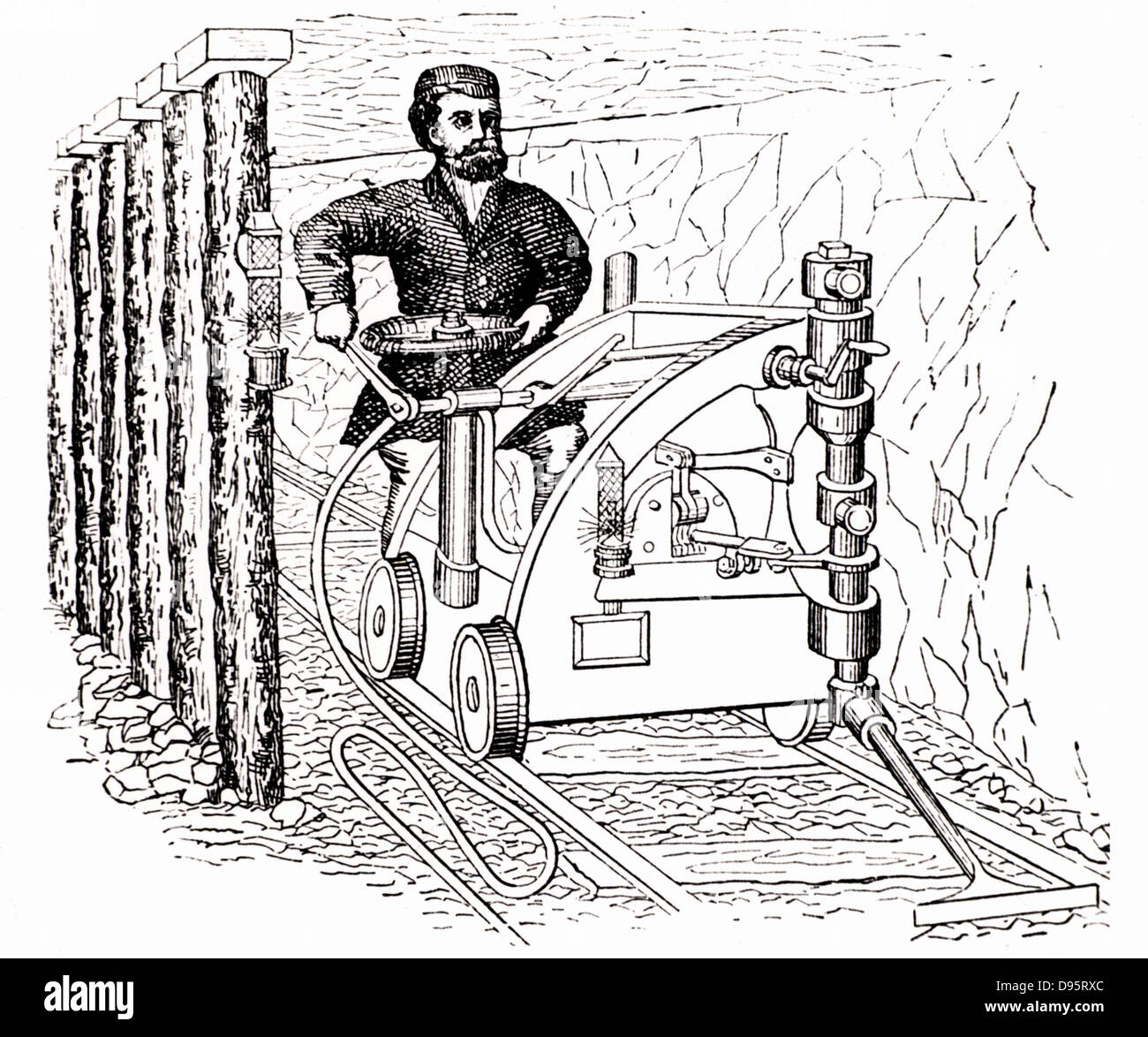 Coal cutting machine on rails hi-res stock photography and images - Alamy