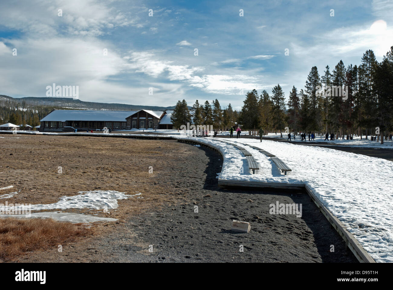 Old Faithful Viewing Platform, Upper Geyser Basin, Yellowstone NP, WY ...
