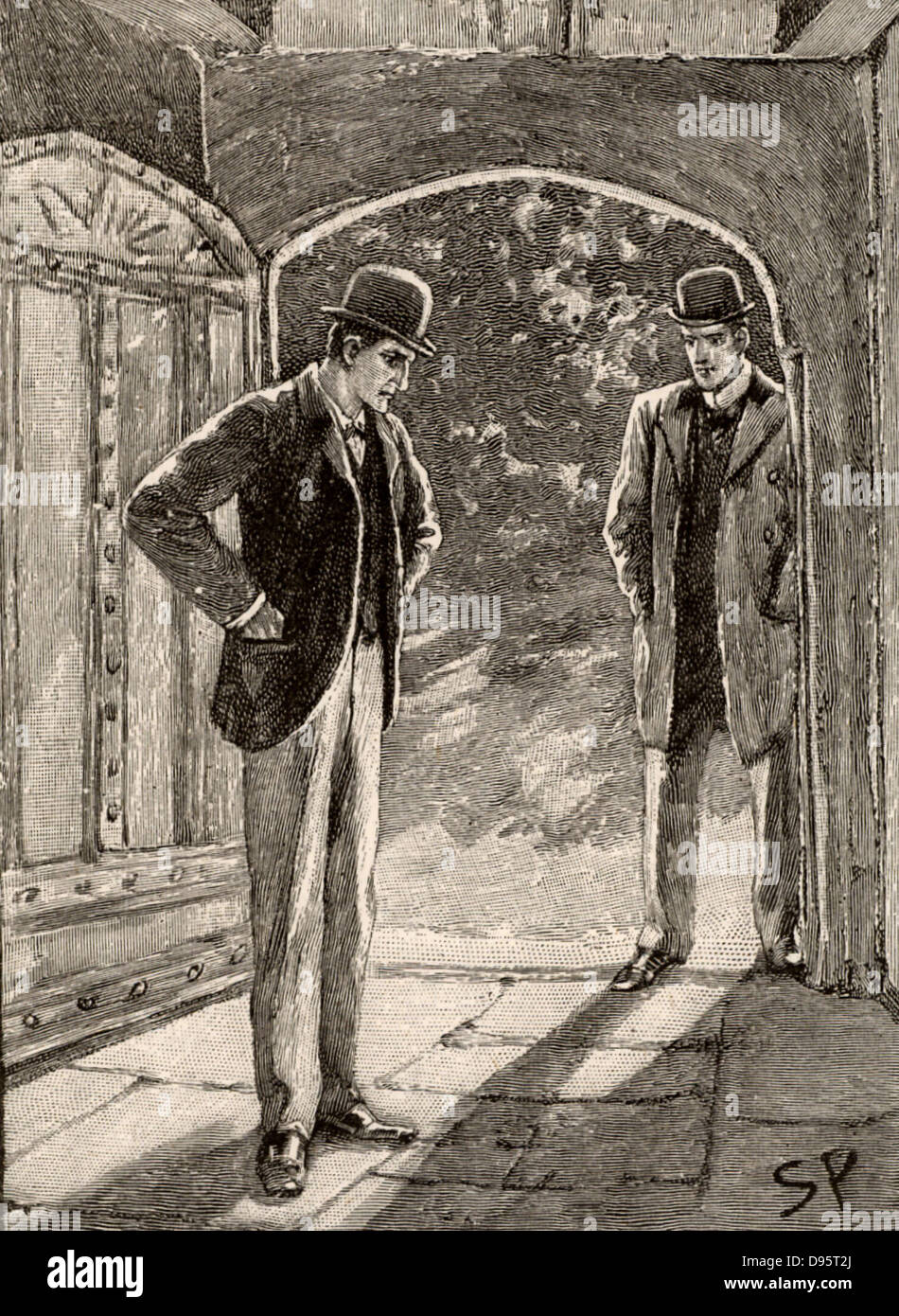 The Adventure of the Musgrave Ritual'. Holmes, left, and Watson ...