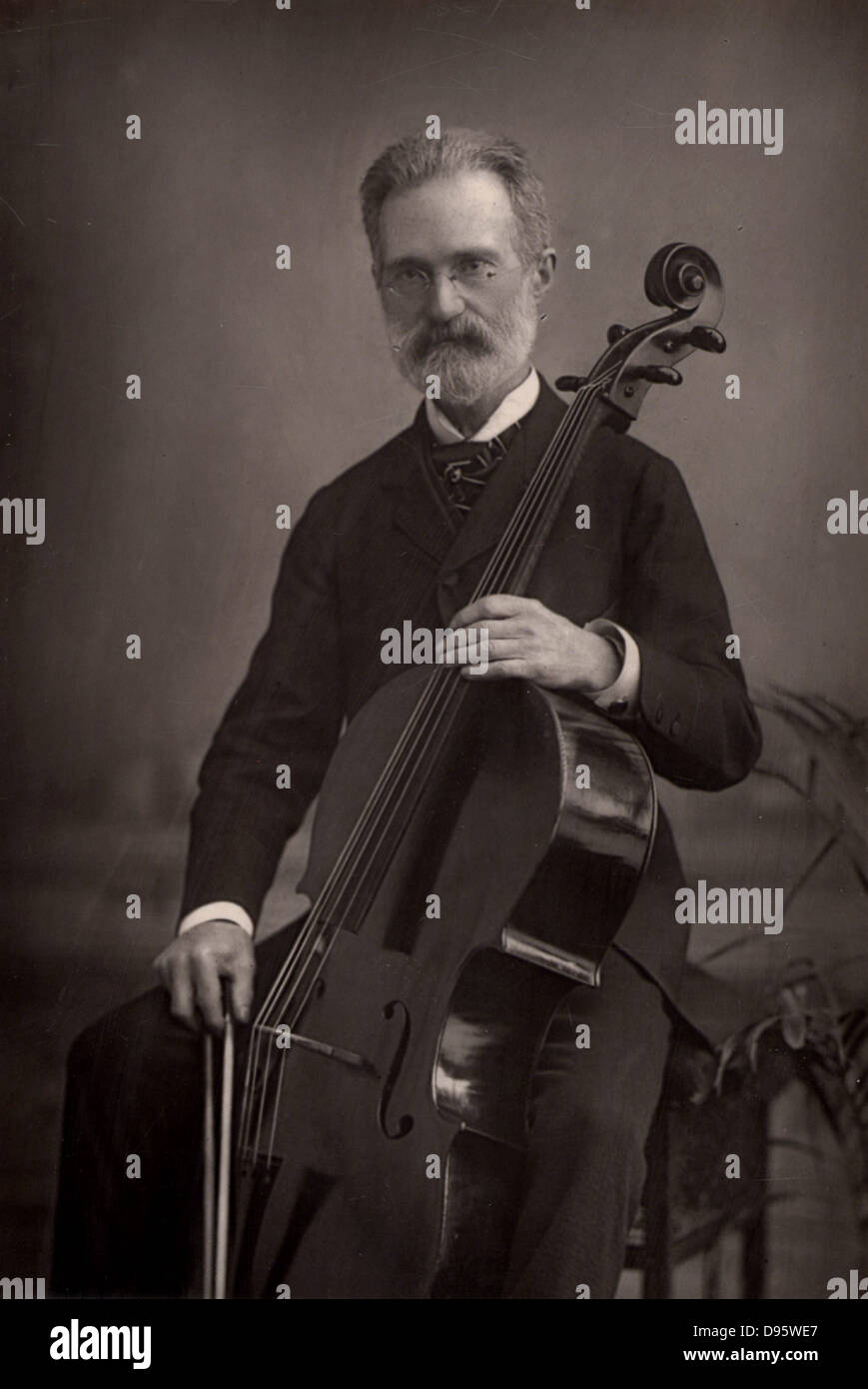 Alfredo Piatti (1822-1901) Italian cellist. From 'The Cabinet Portrait ...