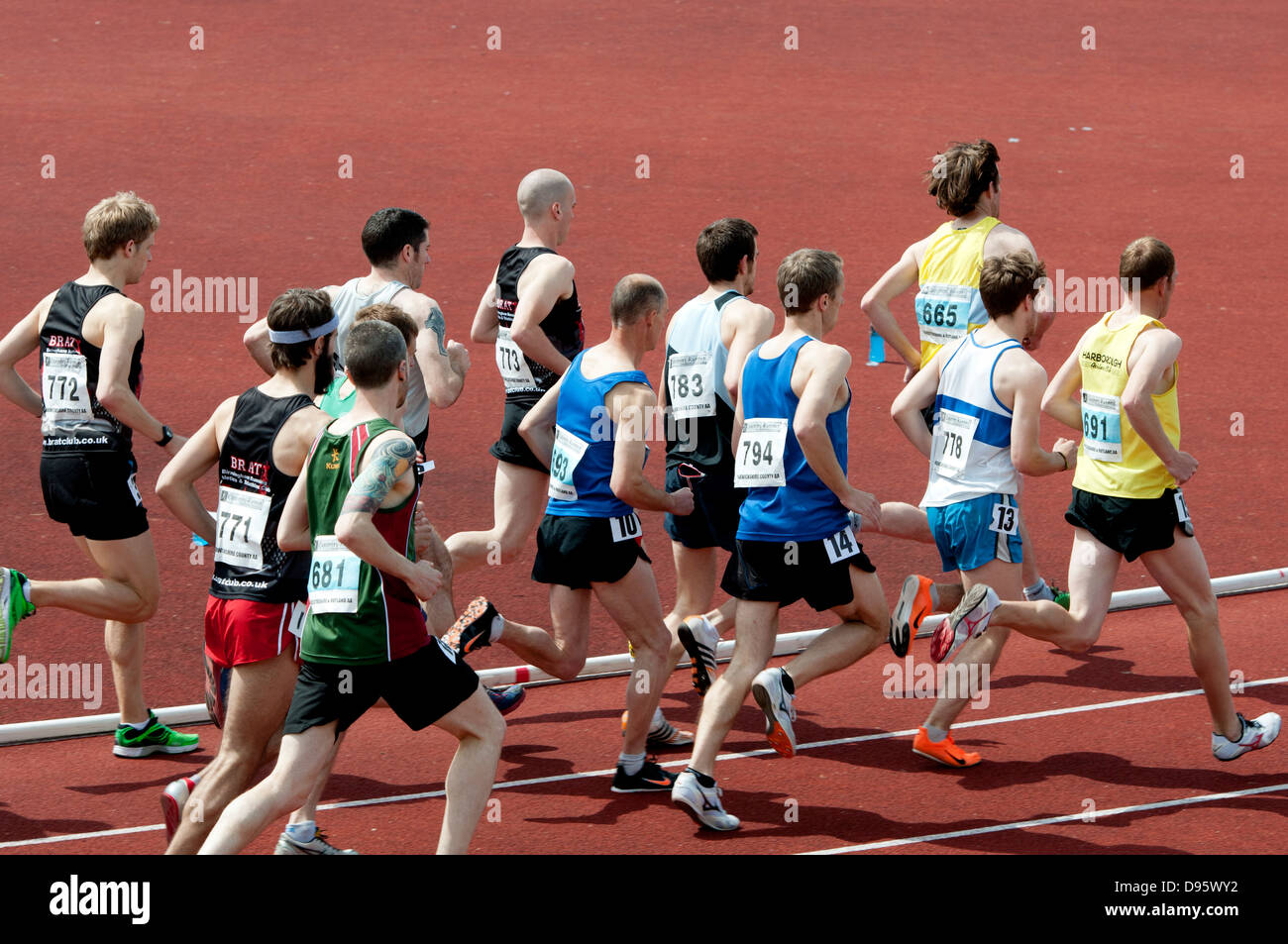Athletics, men`s 5000m race Stock Photo - Alamy