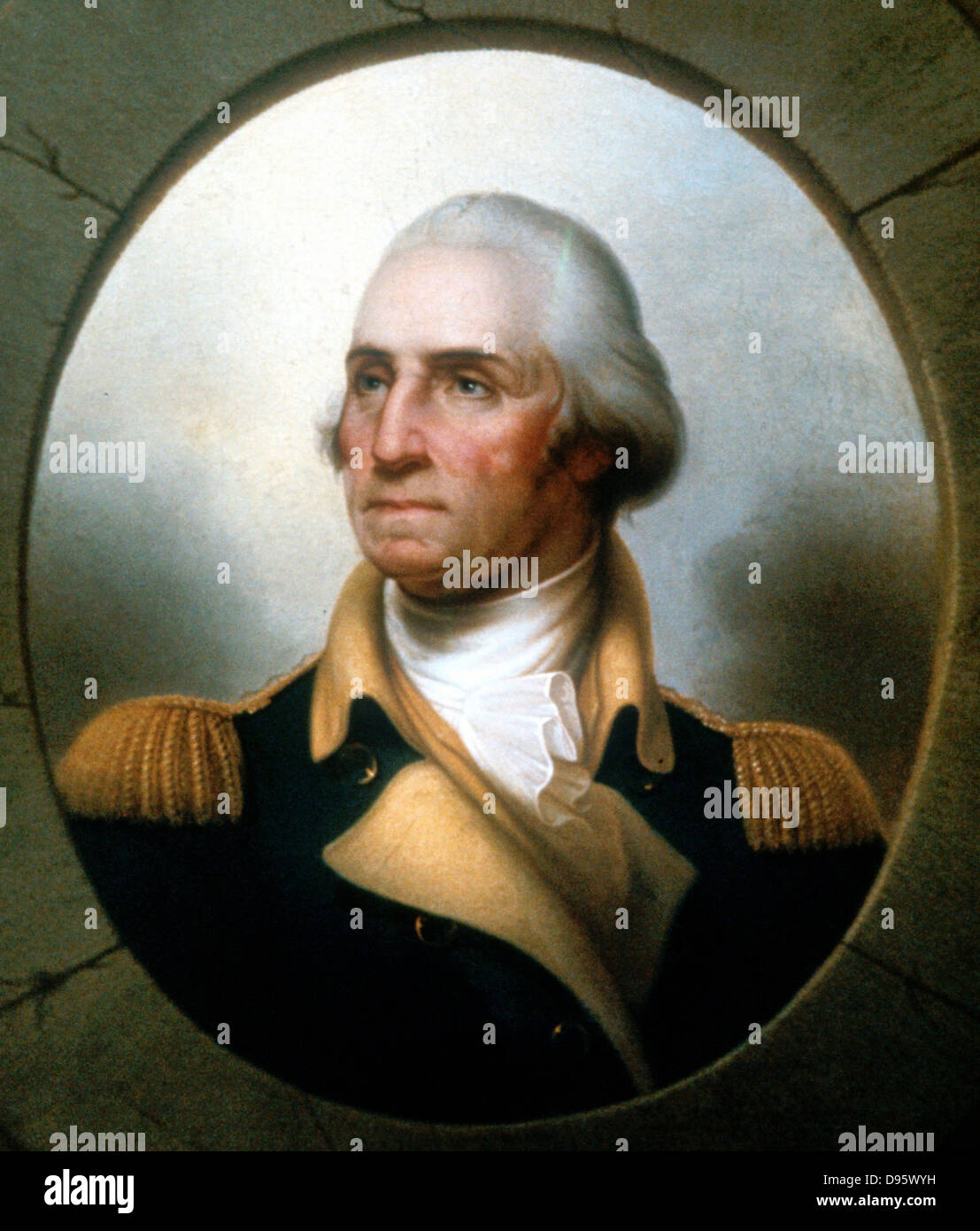 George Washington (1732-1799) first President of US 1789-1797. Portrait ...