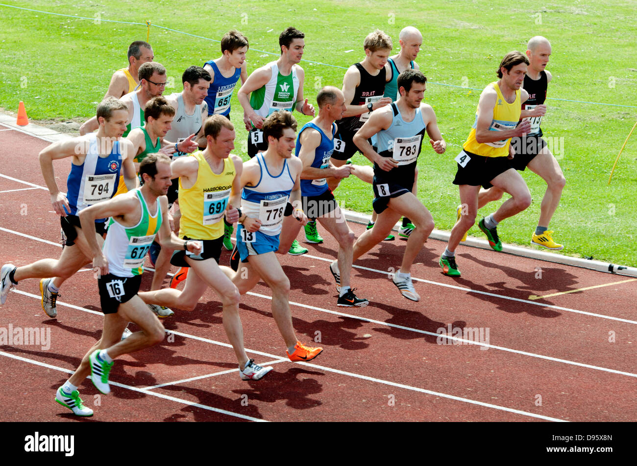 Athletics, men`s 5000m race Stock Photo - Alamy