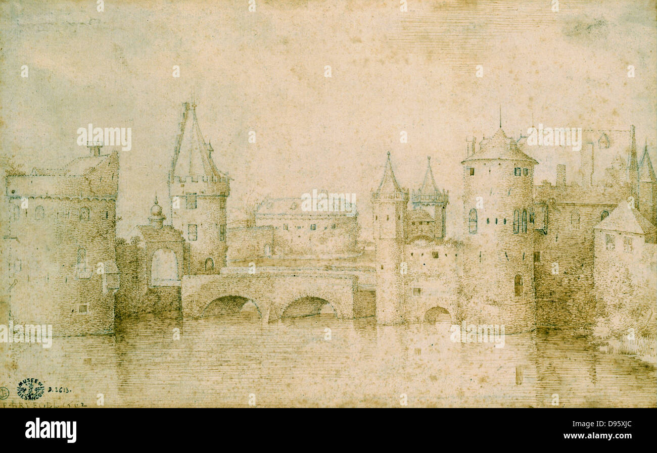 View of the ancient fortifications of Amsterdam' 1562. Housewives ...