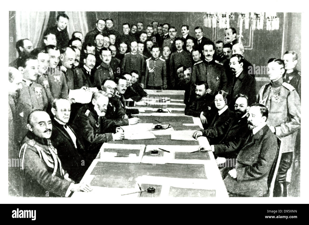 Negotiating the Treaty of Brest-Litovsk. Finally signed on 3 March 1918 ...