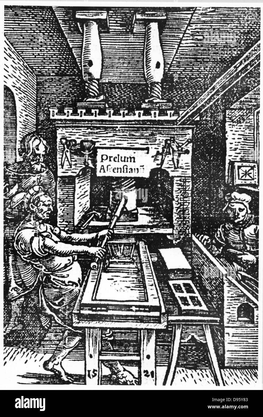 First printing press hi-res stock photography and images - Alamy