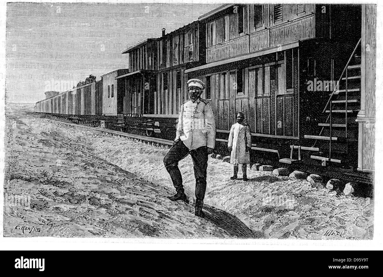Construction of the trans caspian railway central asian railway hi-res ...