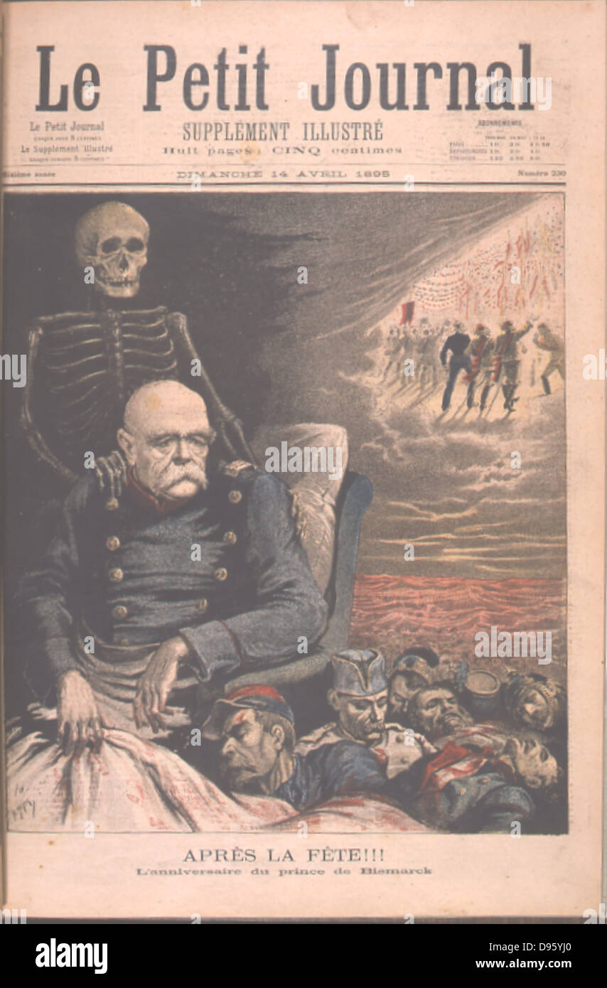 Illustration of Otto von Bismarck (1815-1898) German statesman, known ...
