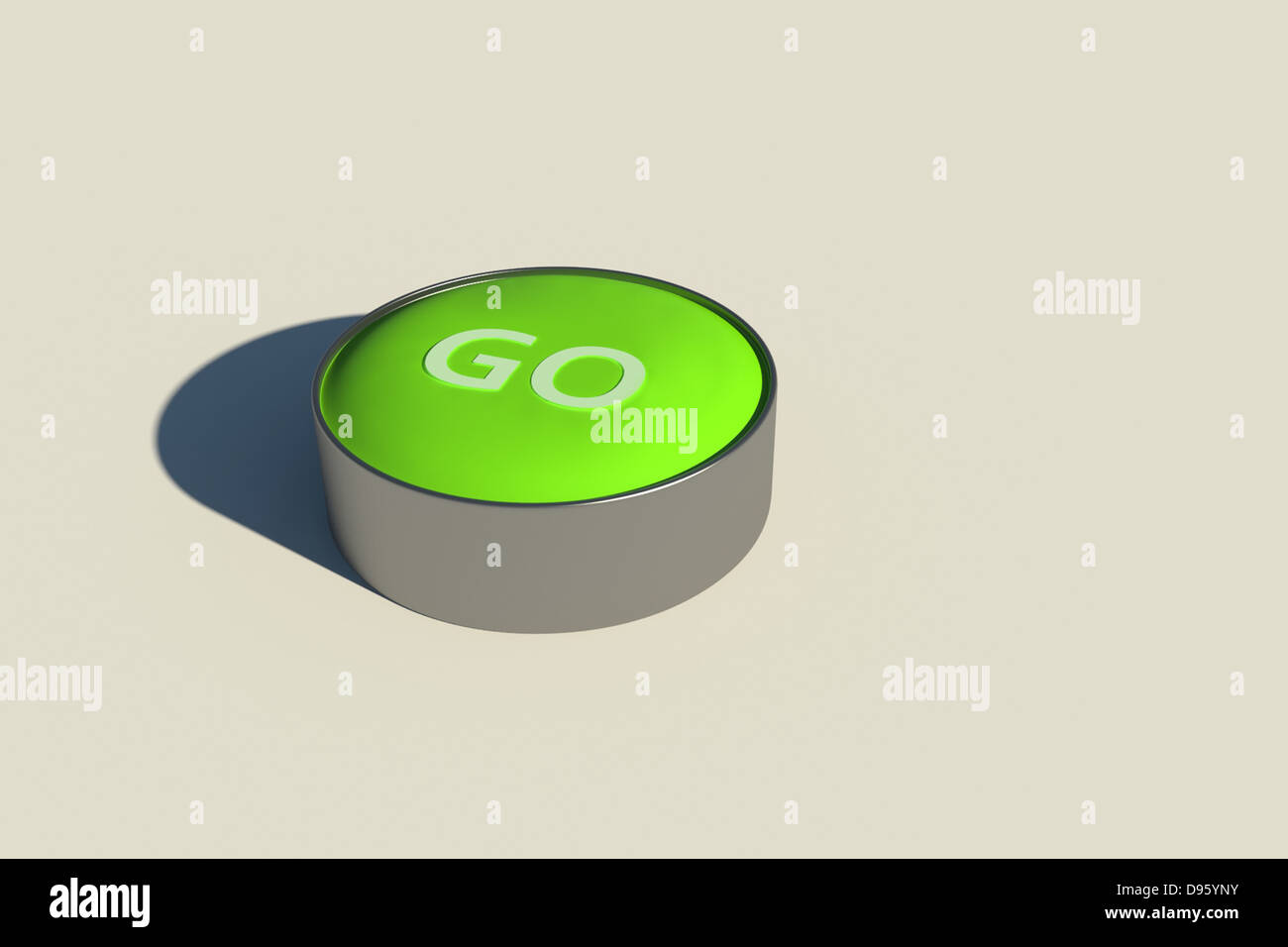 go Button - 3d renderer illustration Stock Photo - Alamy