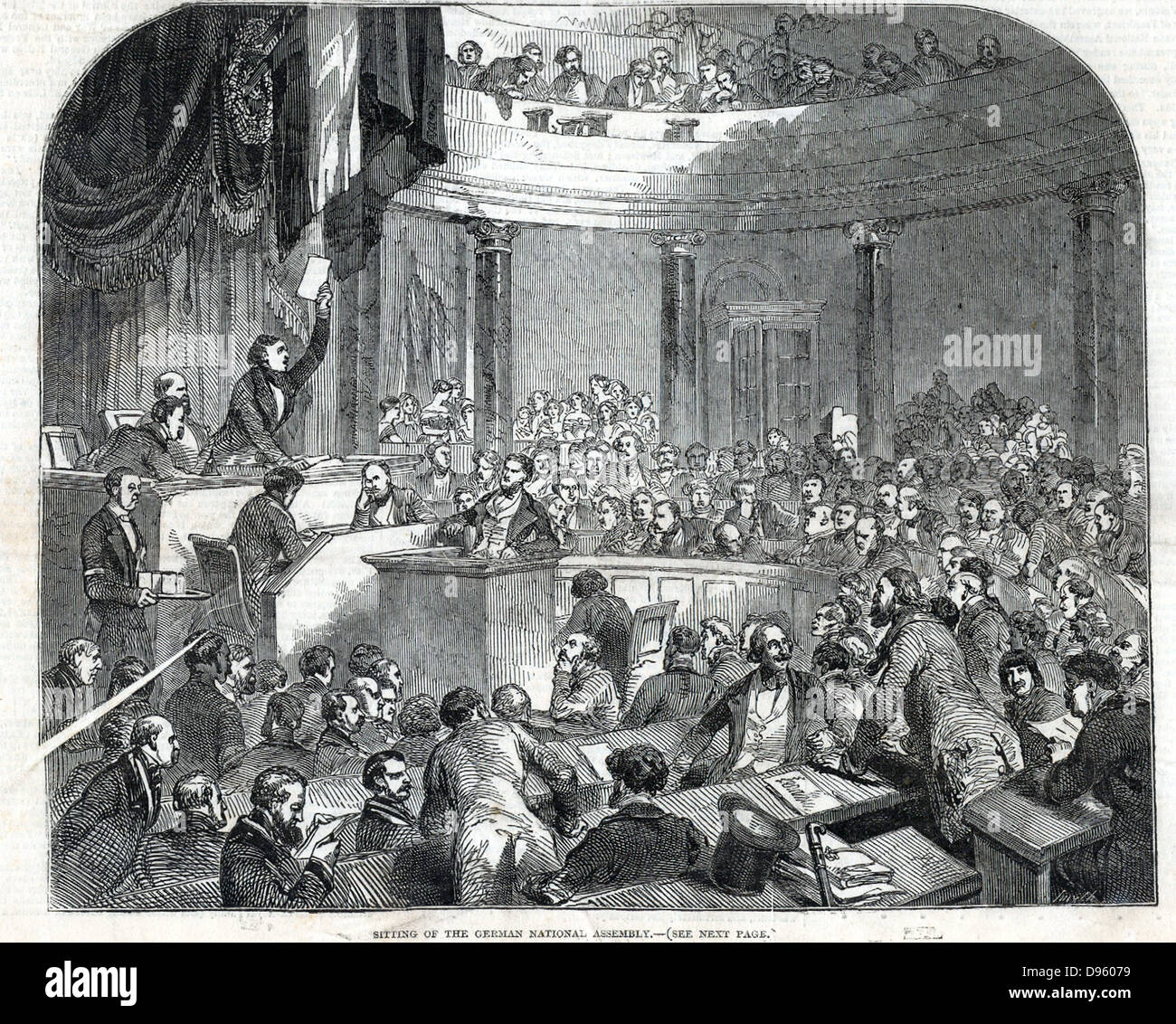 A sitting of the German National Assembly, Frankfort, 1848. From 'The ...
