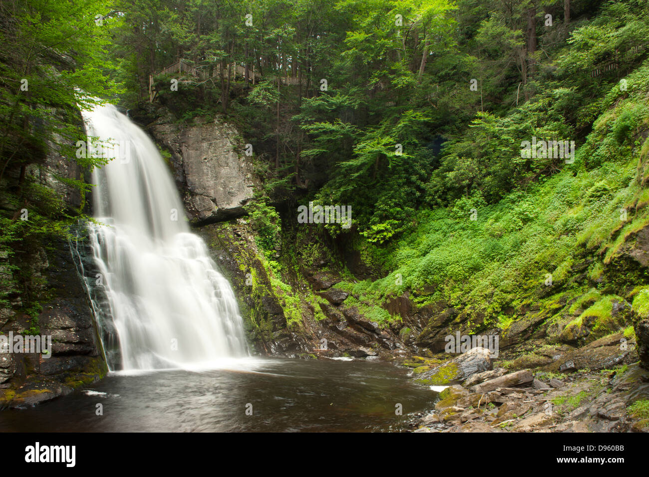MAIN WATERFALLS BUSHKILL FALLS THEME PARK BUSHKILL CREEK PIKE COUNTY ...