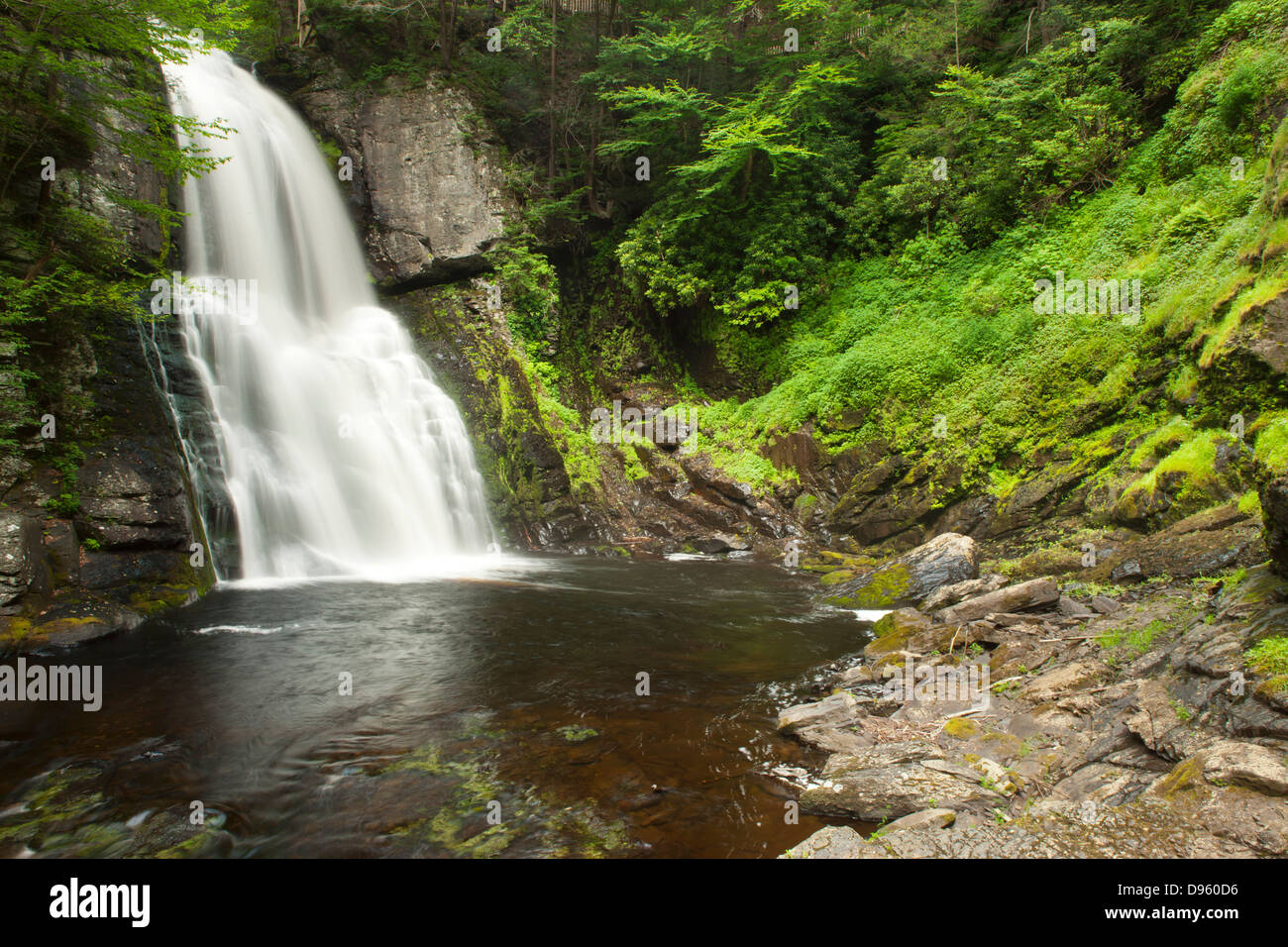 MAIN WATERFALLS BUSHKILL FALLS THEME PARK BUSHKILL CREEK PIKE COUNTY ...