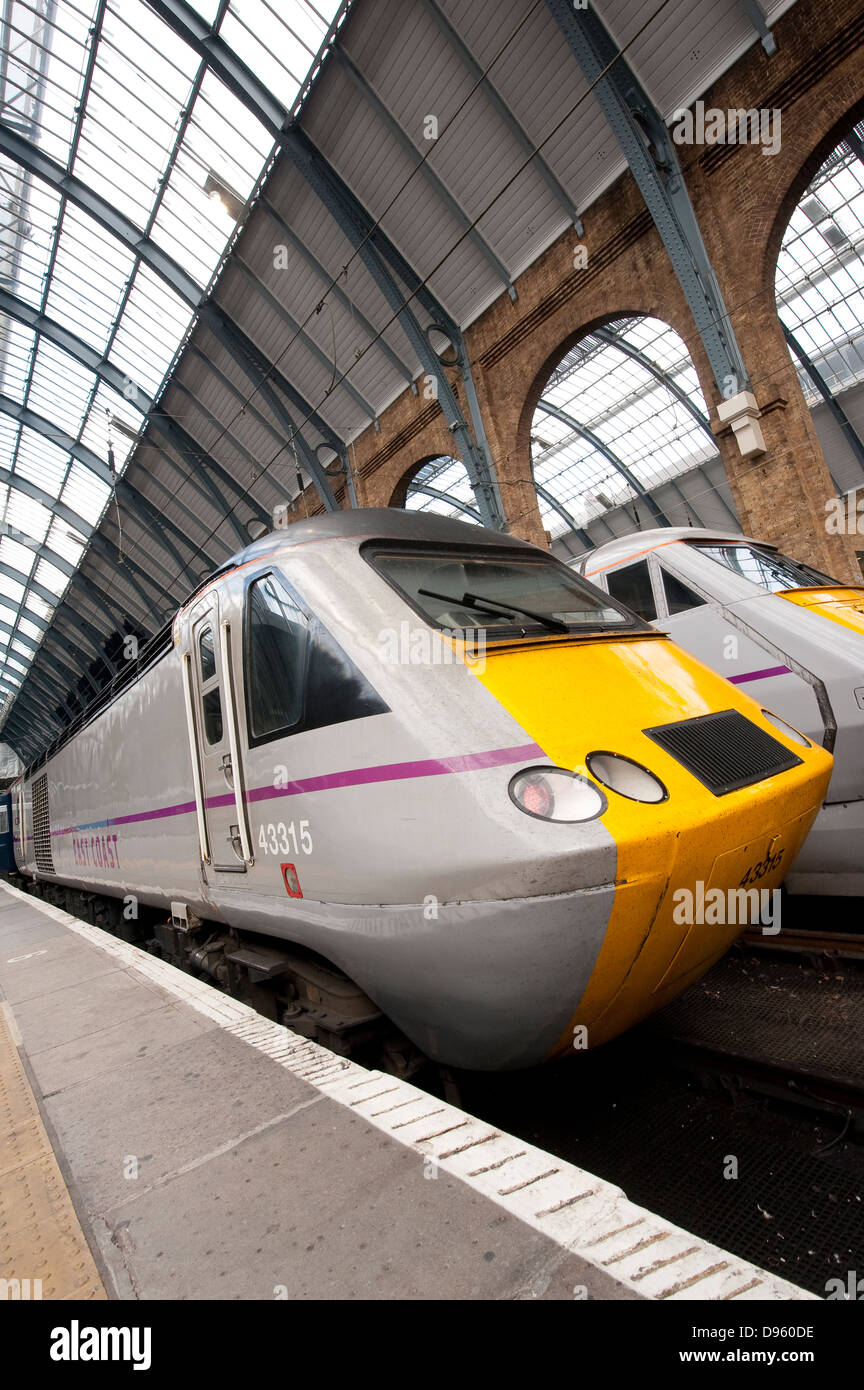 Front of a high speed class 43 locomotive in East Coast Trains livery ...