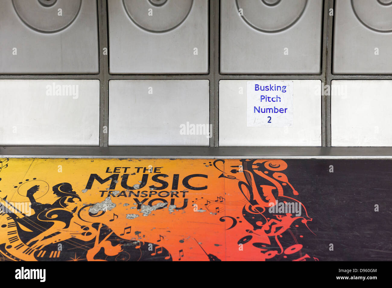 Busking pitch on a london underground station, London, UK Stock Photo ...