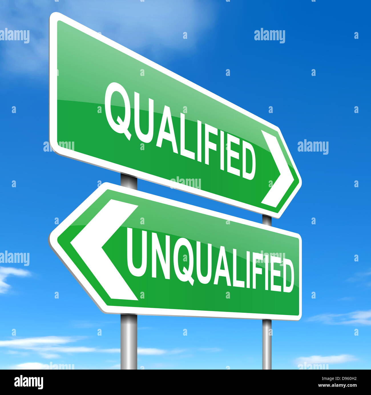 Qualified or not Stock Photo - Alamy