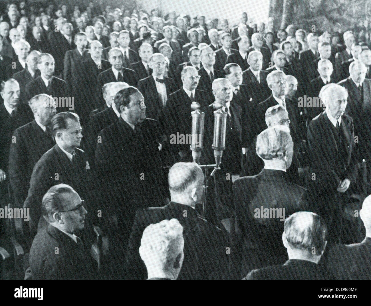 Members of the Bundesraat or Parliament of West Germany in 1950 Stock ...