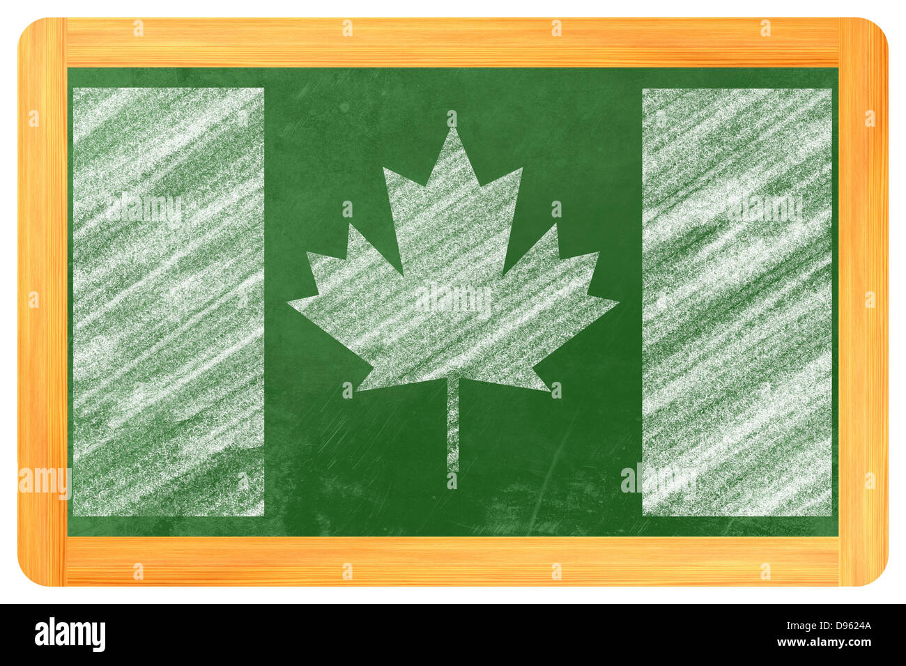 A Blackboard with the drawn Canadian Flag Stock Photo - Alamy