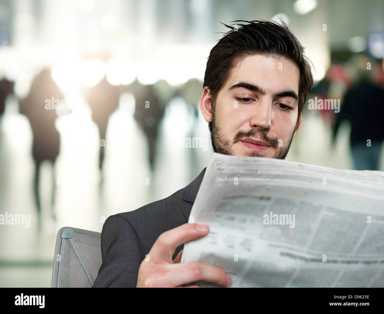 Reading newspaper illustration hi-res stock photography and images - Alamy