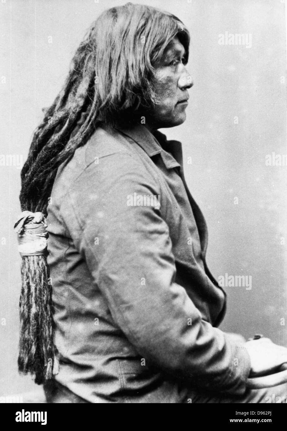 Chief of the yuma indians from photograph taken 1885 1890 hi-res stock ...