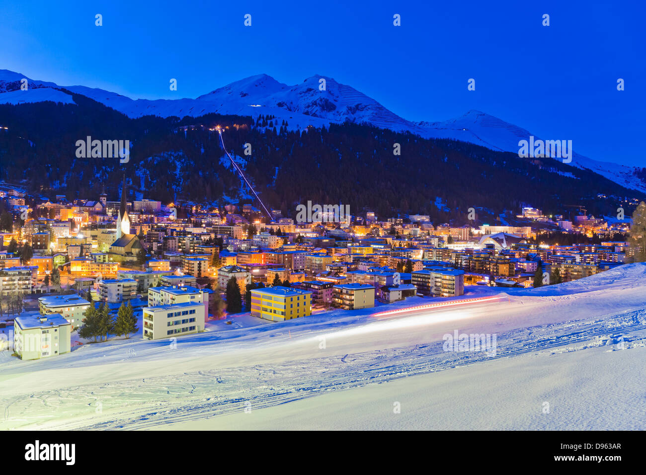Switzerland, Davos, view of city Stock Photo - Alamy