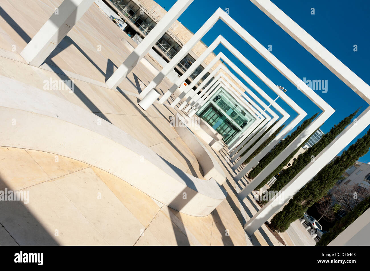 Square of Israel's National theatre in Tel Aviv Stock Photo - Alamy