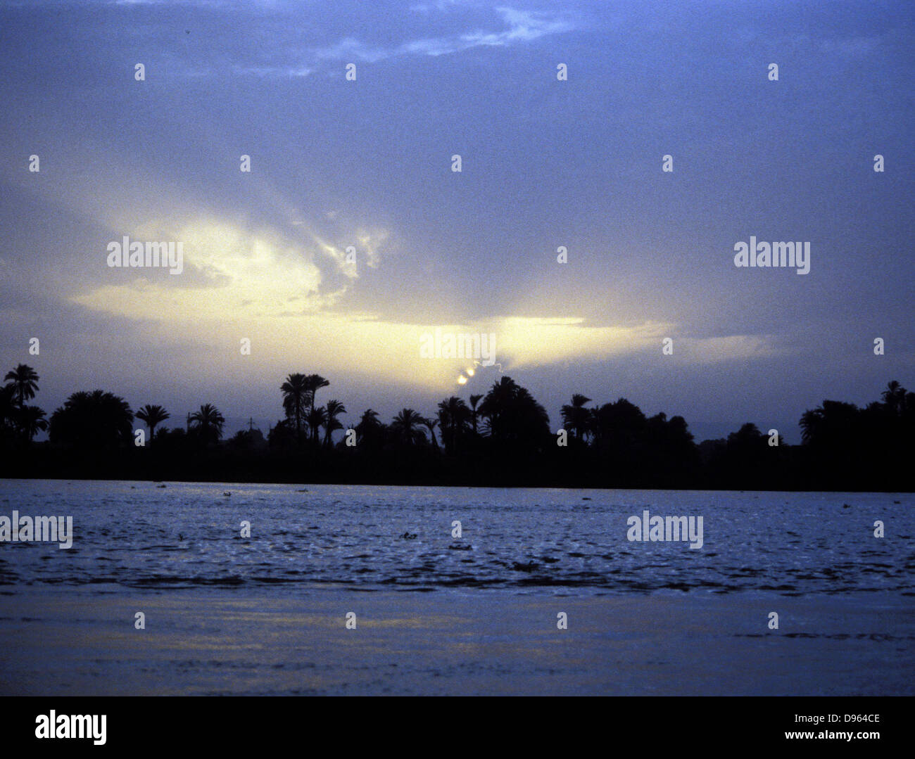 River Nile at sunset. Egypt Stock Photo - Alamy