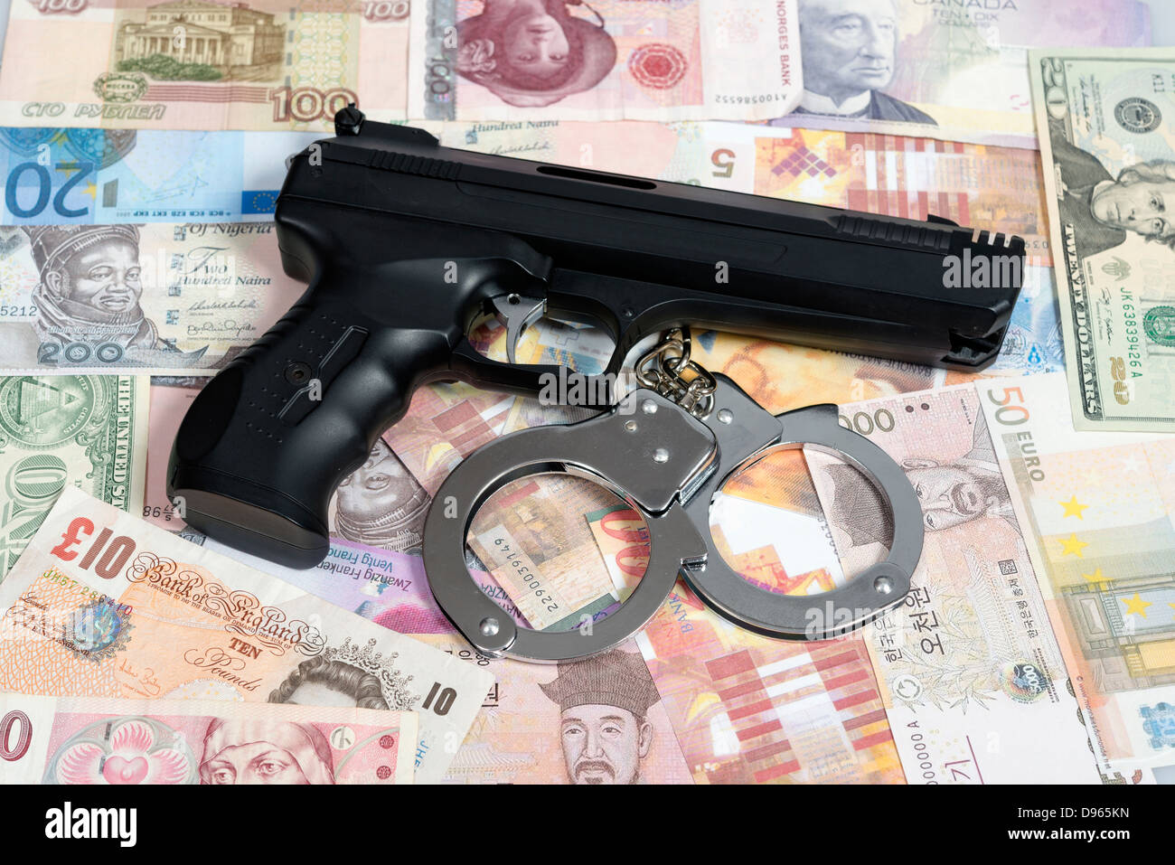 Dirty money from world Stock Photo - Alamy