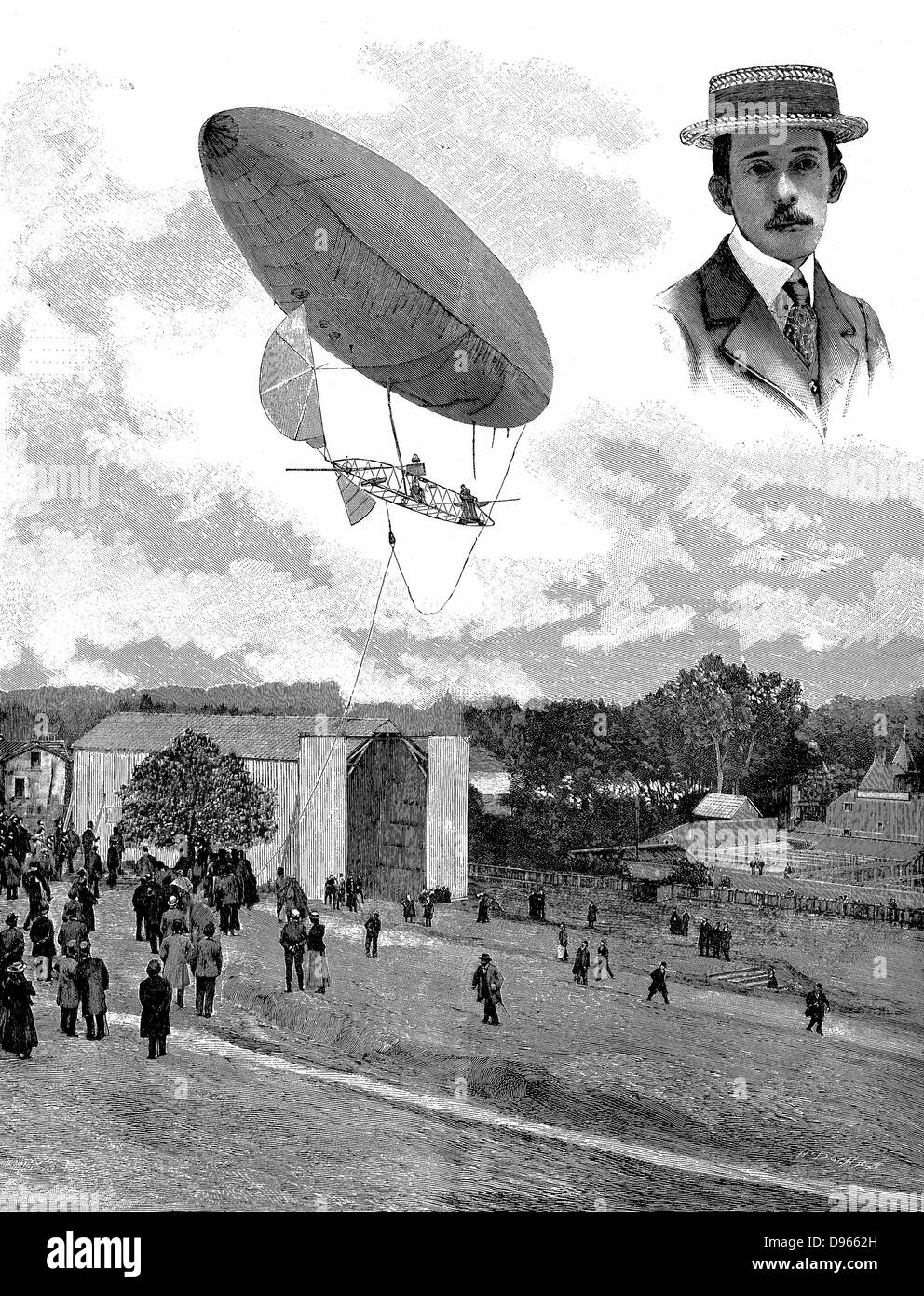Alberto Santos-Dumont (1873-1932) Brazilian aviation pioneer. Here in ...