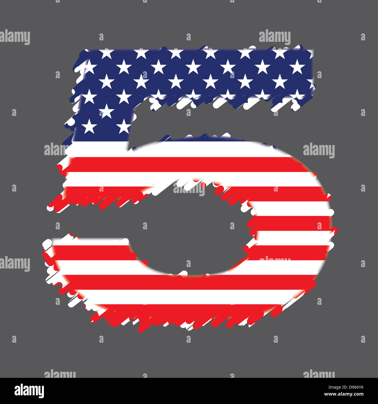 Flag of USA alphabet - 5 Stock Photo - Alamy