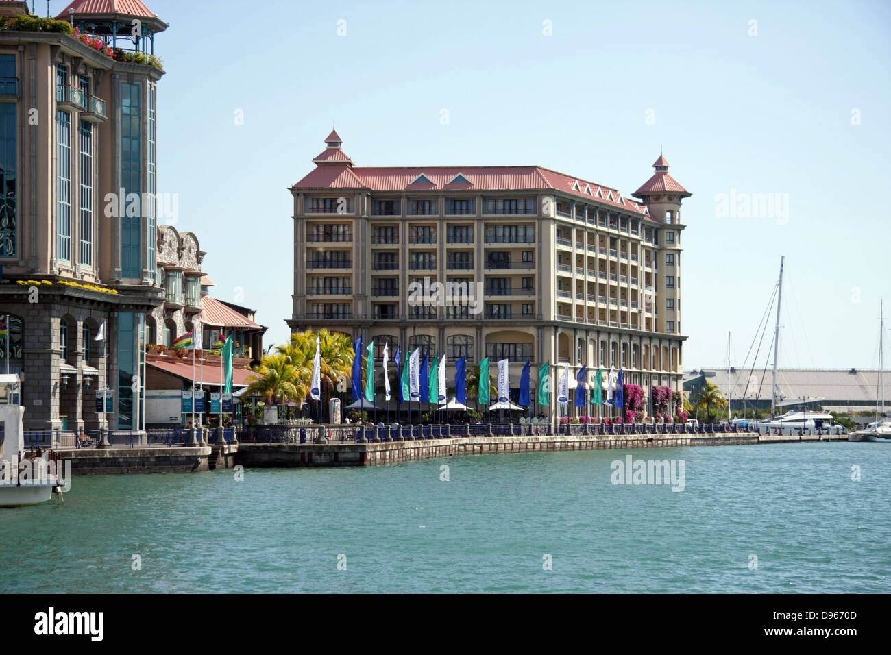 Labourdonnais Hotel on the waterfront in Port Louis, Mauritius Stock ...