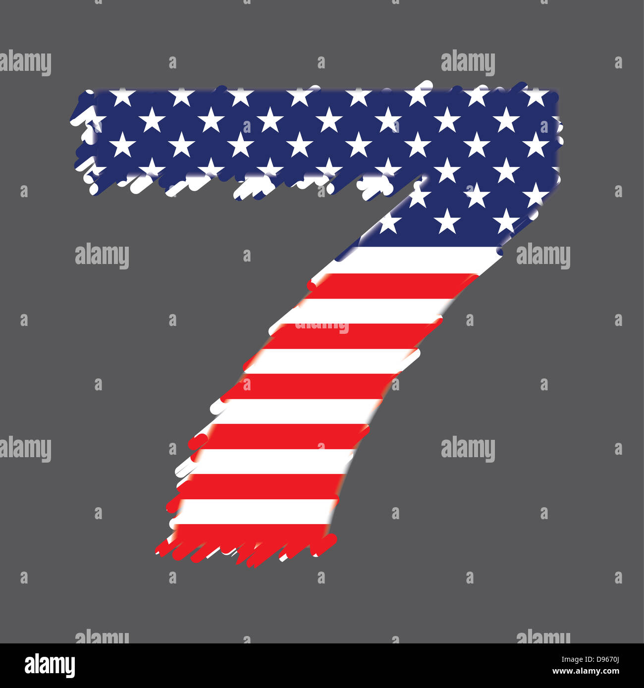 Flag of USA alphabet - 7 Stock Photo - Alamy