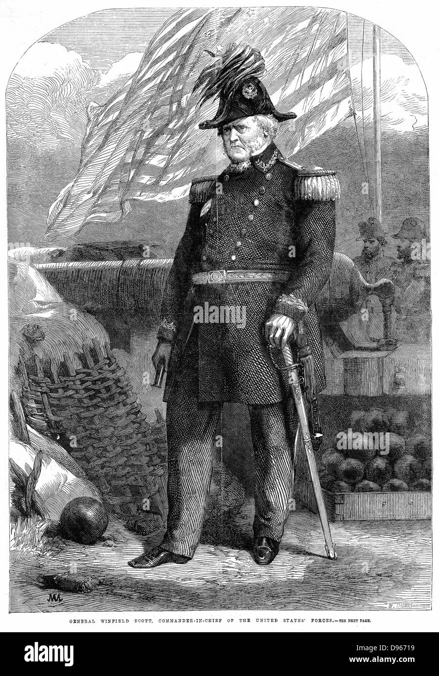 Winfield Scott (1786-1866) American soldier. Chief of command of ...