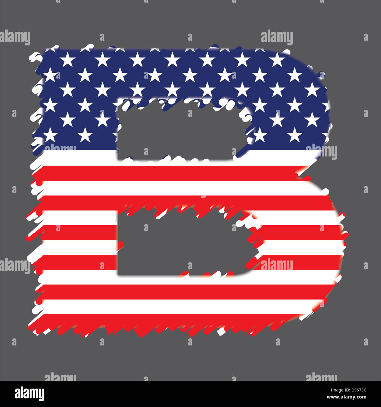 Flag of USA alphabet - B Stock Photo - Alamy