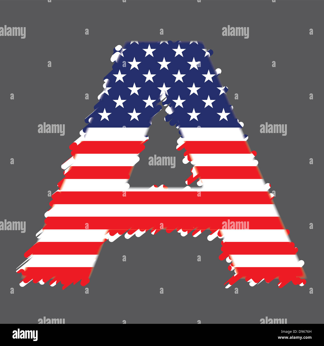 Flag of USA alphabet - A Stock Photo - Alamy