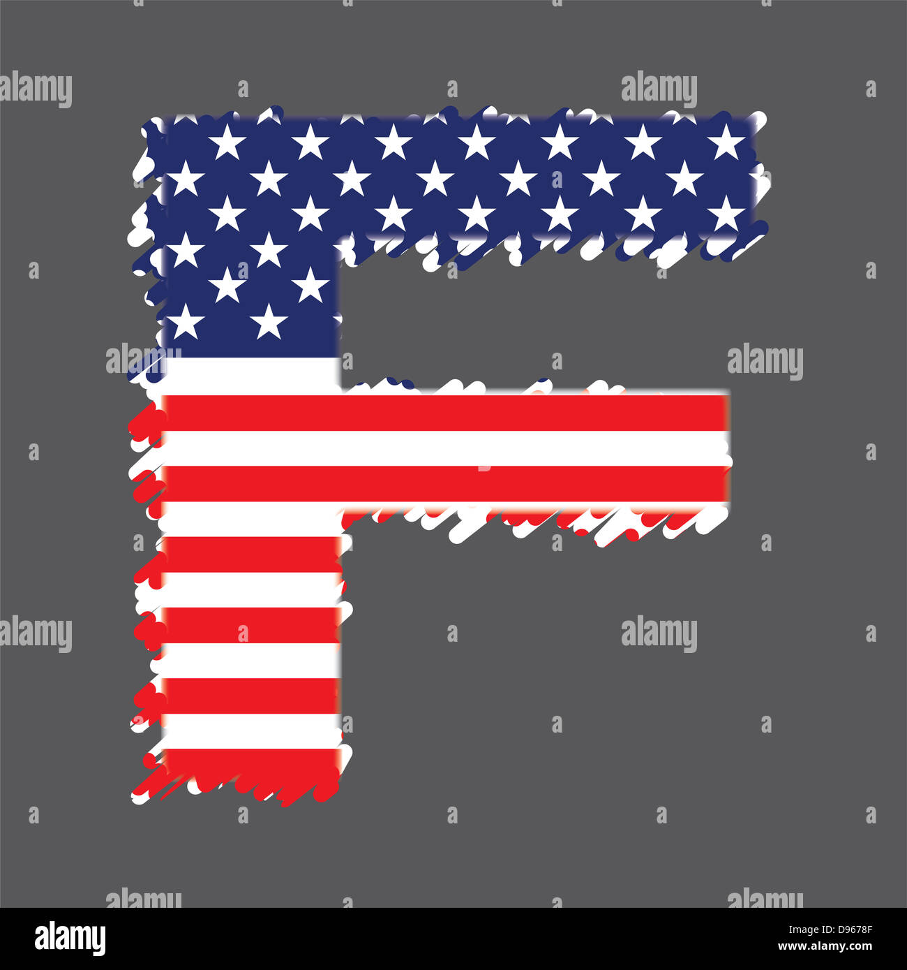 Flag of USA alphabet - F Stock Photo - Alamy