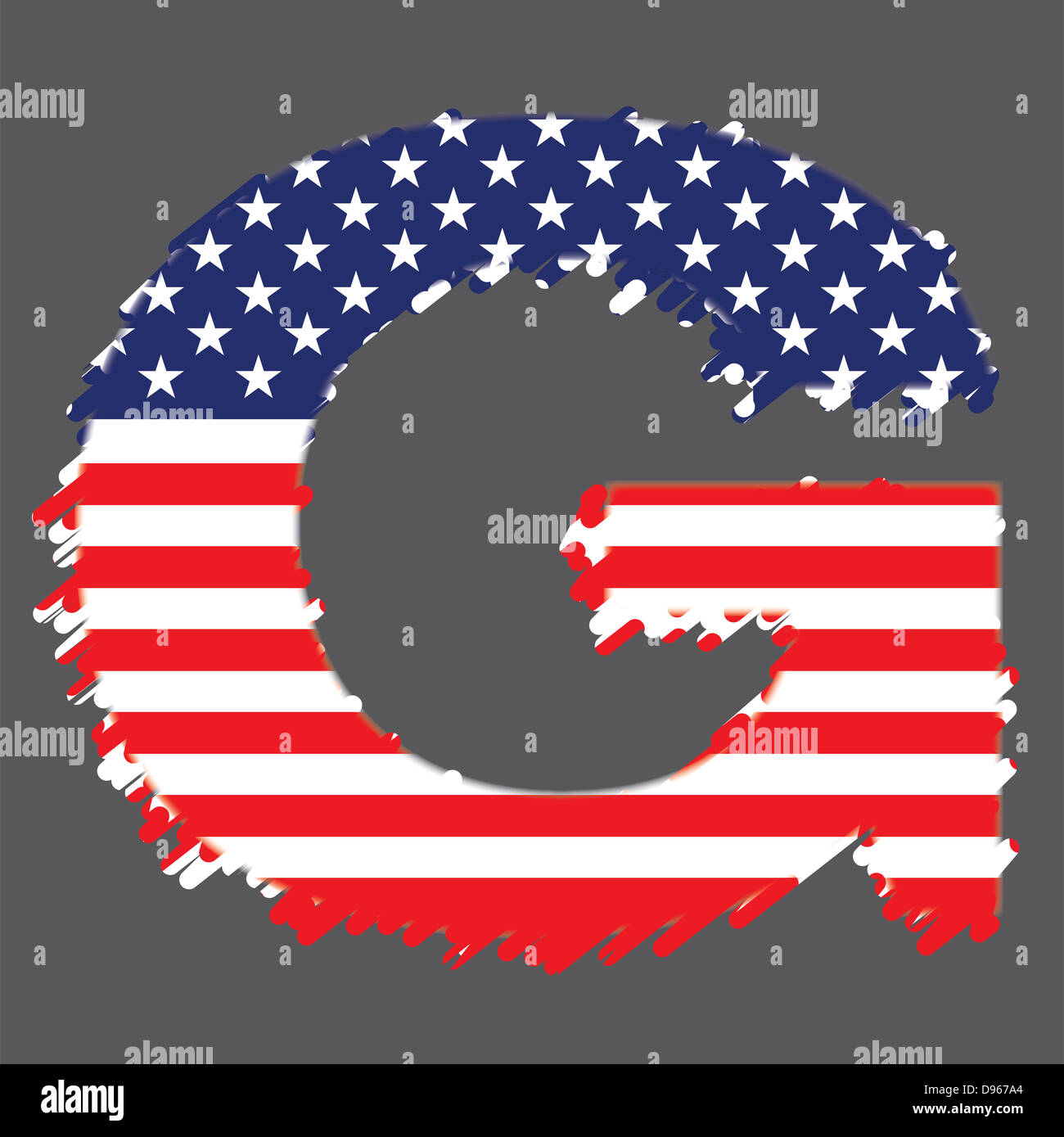 Flag of USA alphabet - G Stock Photo - Alamy