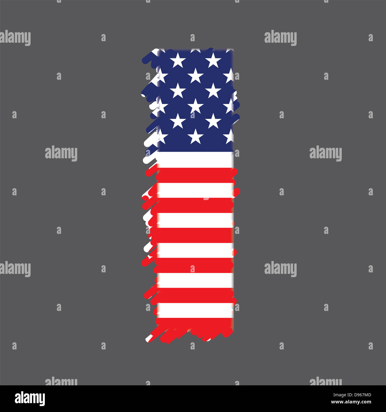Flag of USA alphabet - I Stock Photo - Alamy