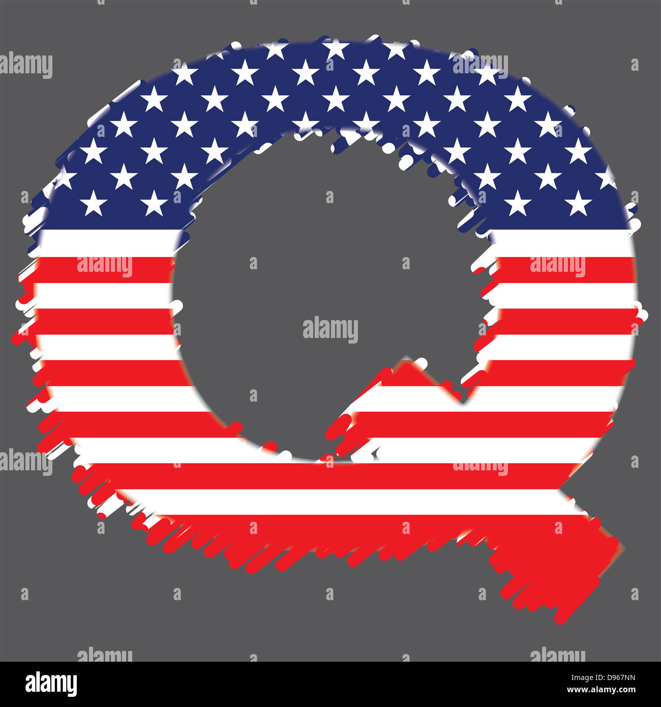 Flag of USA alphabet - Q Stock Photo - Alamy