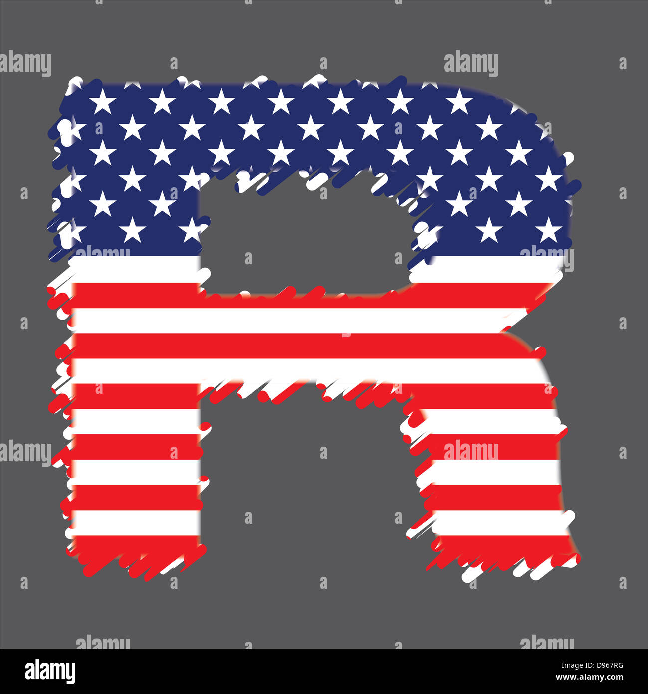 Flag of USA alphabet - R Stock Photo - Alamy