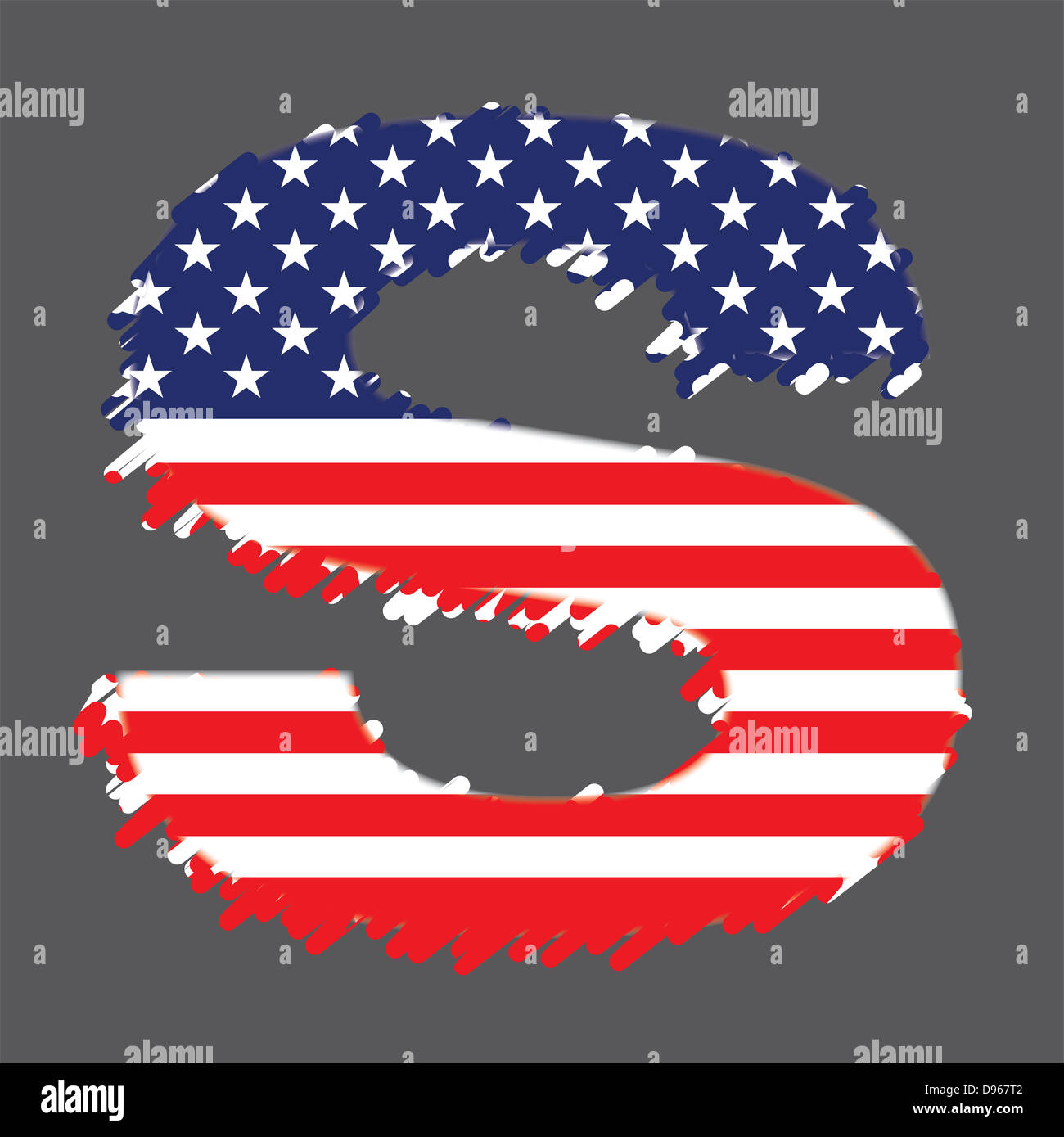 Flag of USA alphabet - S Stock Photo - Alamy