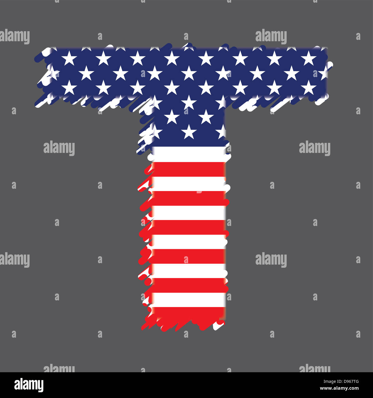 Flag of USA alphabet - T Stock Photo - Alamy